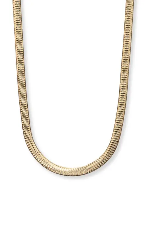 Argento Vivo Reverse Herringbone Chain Necklace - Gold
