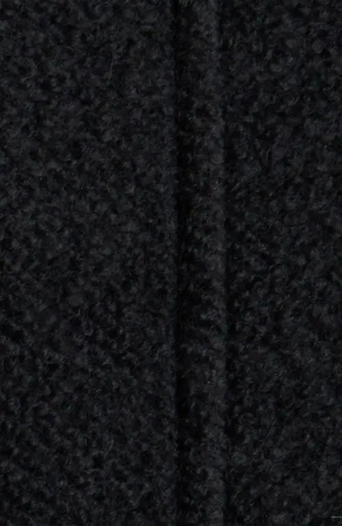 Sam Edelman Bouclé Longline Coat - Black