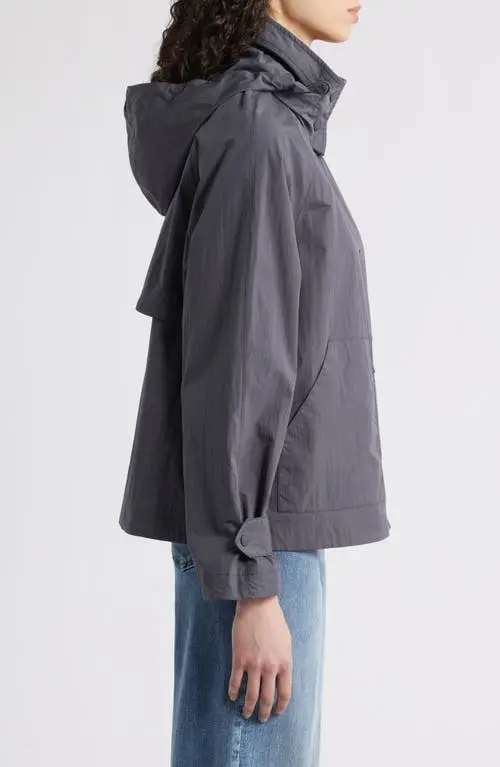 Bernardo Short Raincoat With Stowaway Hood