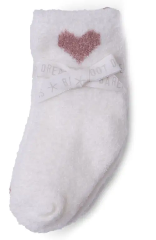 Barefoot Dreams Cozychic Lite 3-pack Sock Set - Rose Quartz/pearl