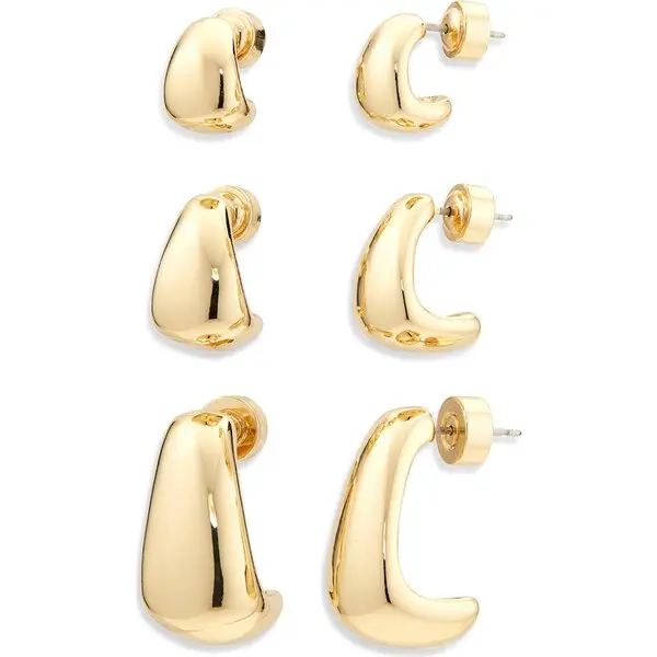 Nordstrom Geometric Hoop Earring Set - Gold