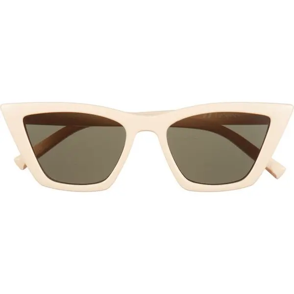 Le Specs Velodrome 54mm Gradient Cat Eye Sunglasses - Off White /khaki