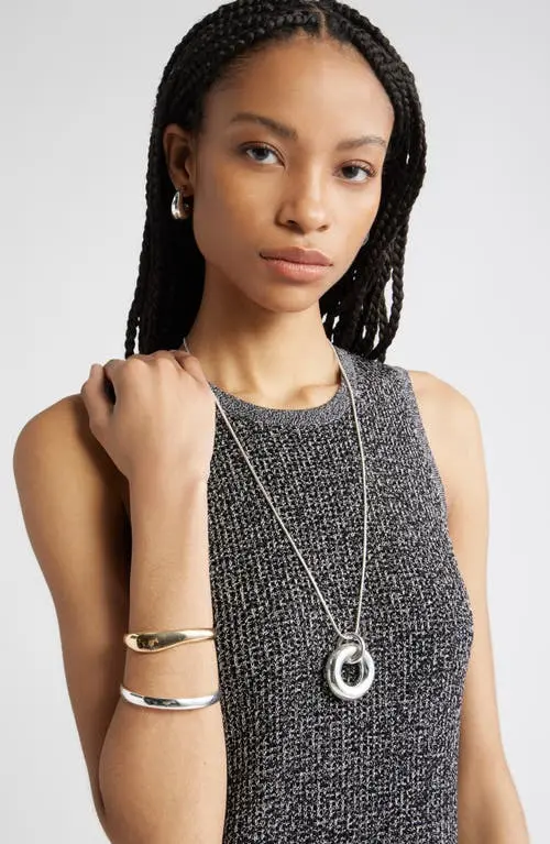 Nordstrom Circle Pendant Snake Chain Necklace