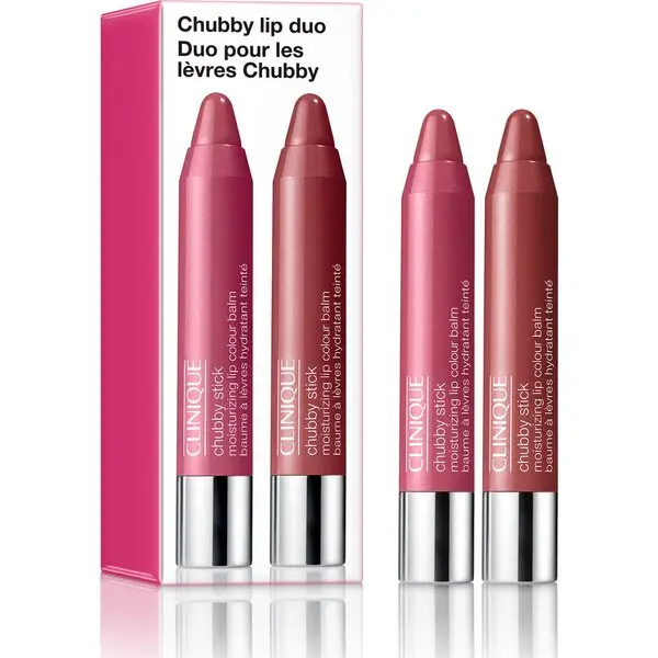 CLINIQUE Chubby Stick™ Moisturizing Lip Color Balm Duo $50 Value - None