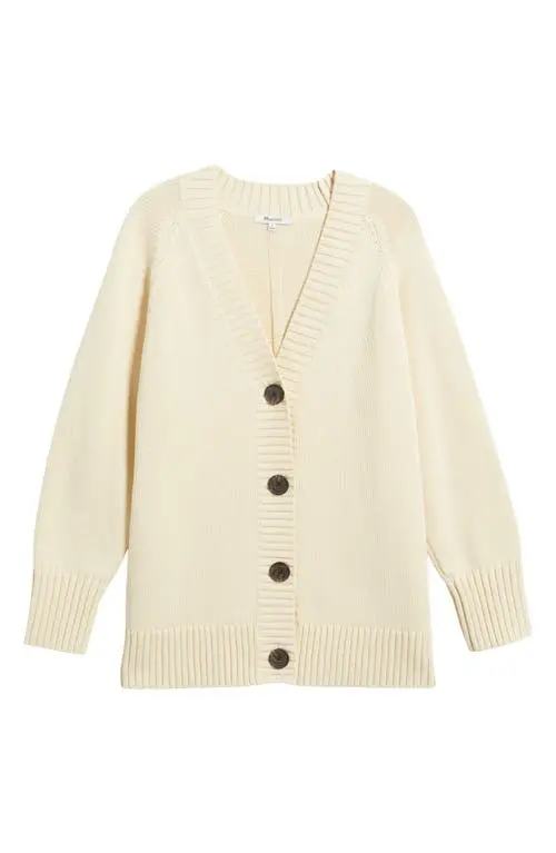 Madewell Oversized Cotton Cardigan - Blanched Almond