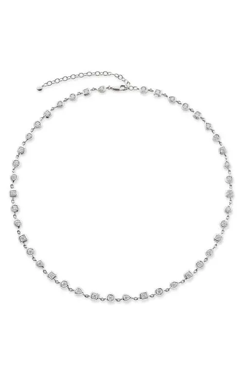 Monica Vinader Lab Grown Diamond Bezel Necklace - Sterling Silver/lab Diamond