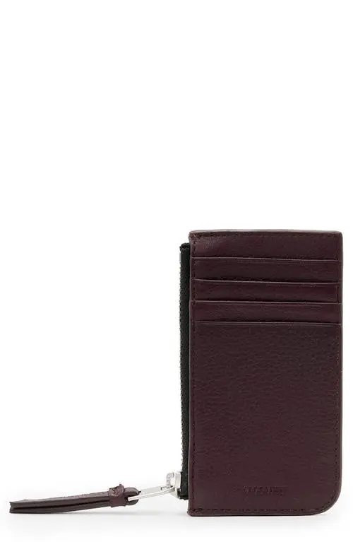 ALLSAINTS Marlborough Leather Wallet - Oxblood