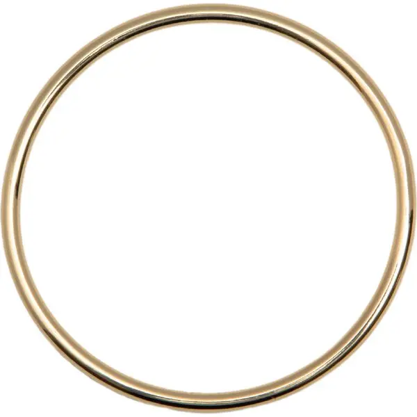 Argento Vivo High Polish Bangle - Gold