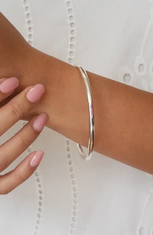 Argento Vivo High Polish Bangle - Silver