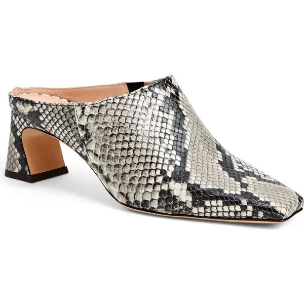Bruno Magli Fran Mule - Black/white Snake