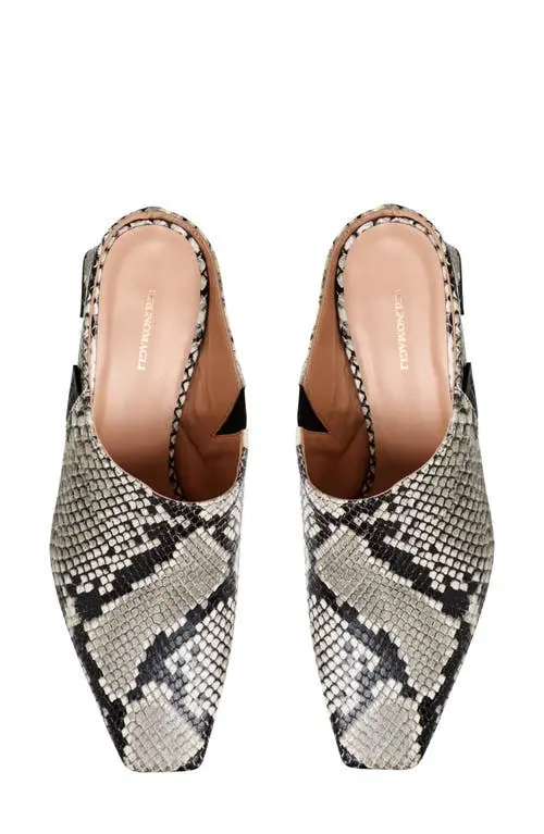 Bruno Magli Fran Mule - Black/white Snake
