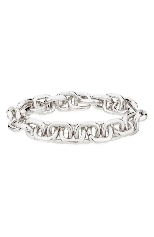 Nordstrom Soft Square Link Stretch Bracelet - Silver