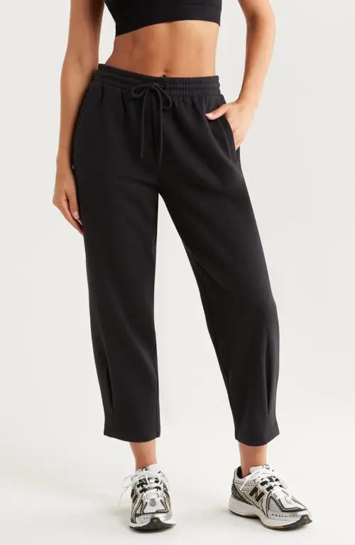 Zella Ultracozy Pleated Joggers In Black 35% Off Editorialist - Main Image