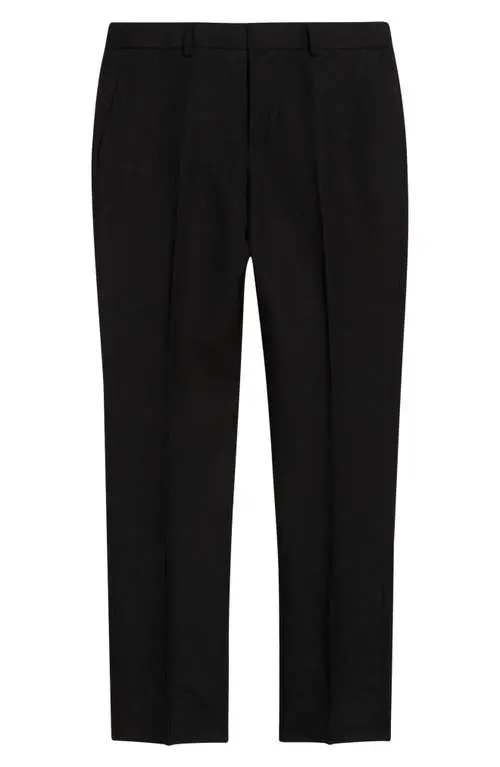 OPEN EDIT Linen Blend Tapered Pants - Black Caviar
