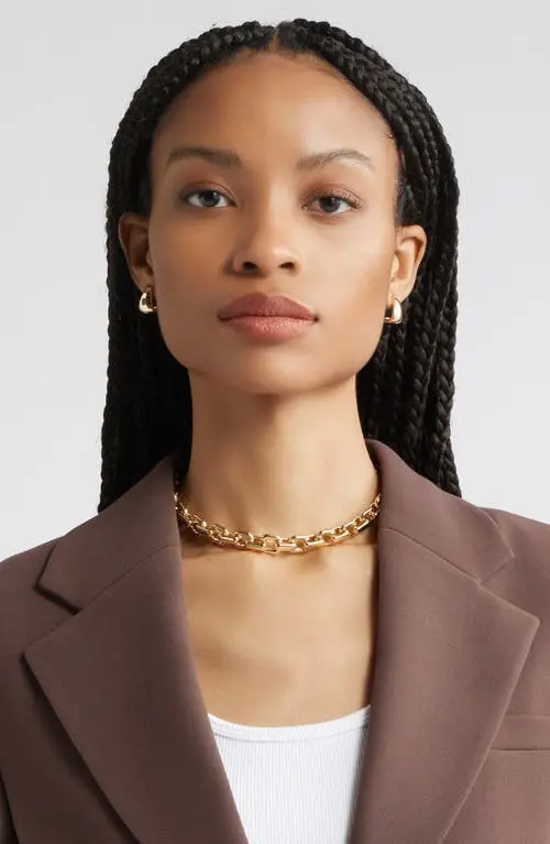 Nordstrom Soft Square Link Chain Necklace - Gold