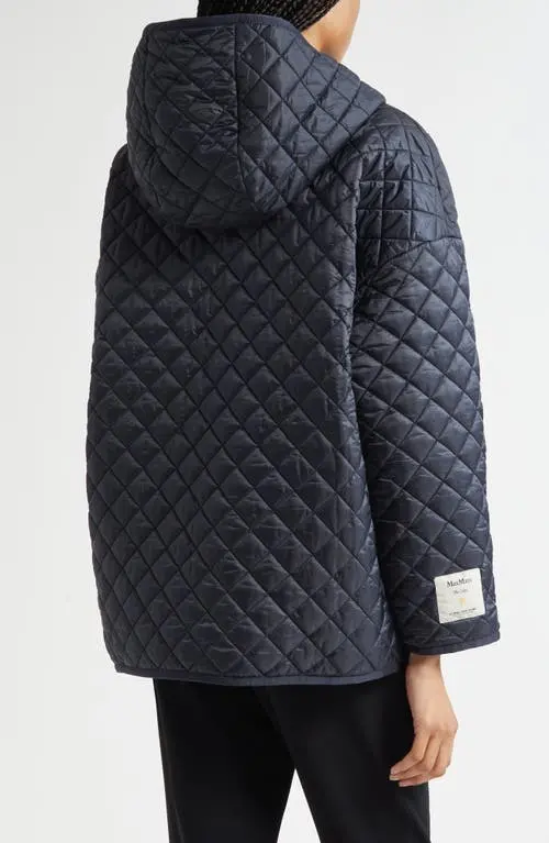 Max Mara Leo Diamond Quilted Cameluxe Hooded Jacket