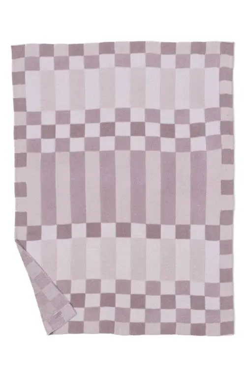 Barefoot Dreams Cozychic Checkerboard Throw Blanket - Faded Rose Multi