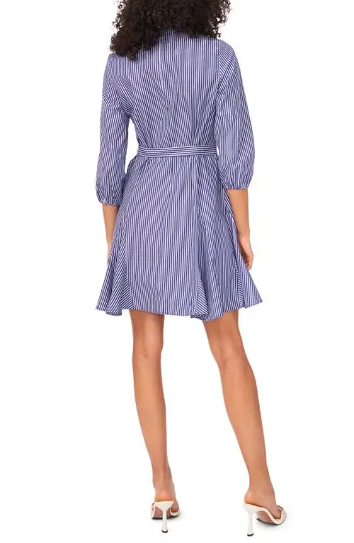 Halogen Stripe Belted Shirt Dress