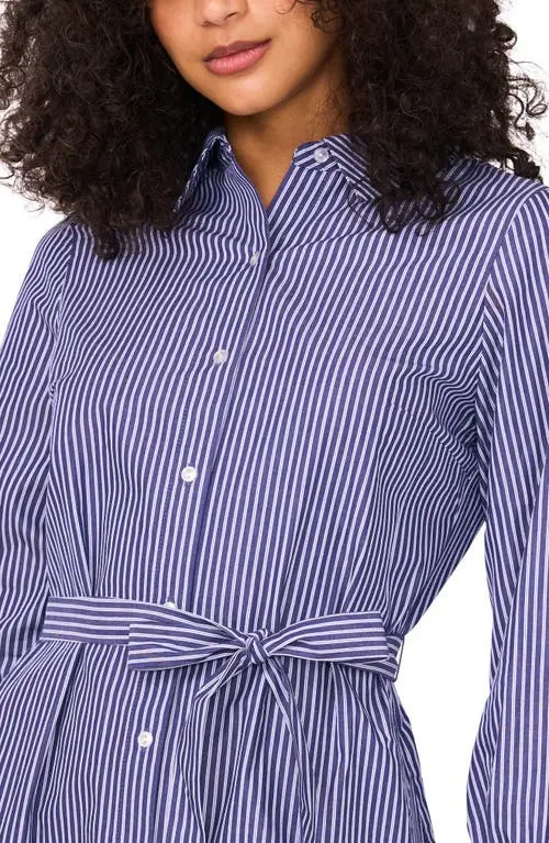 Halogen Stripe Belted Shirt Dress