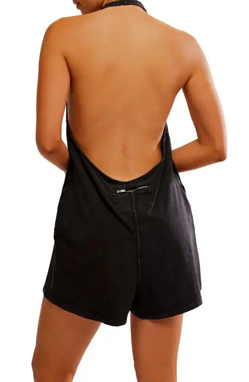 Free People Hot Shot Halter Romper