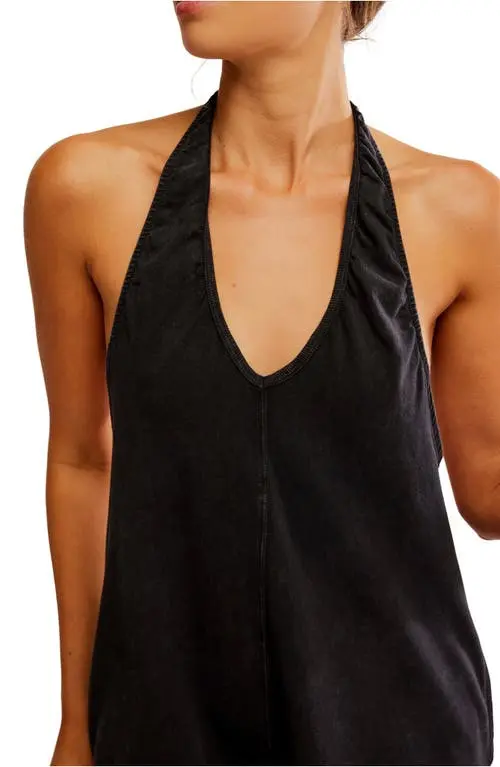 Free People Hot Shot Halter Romper