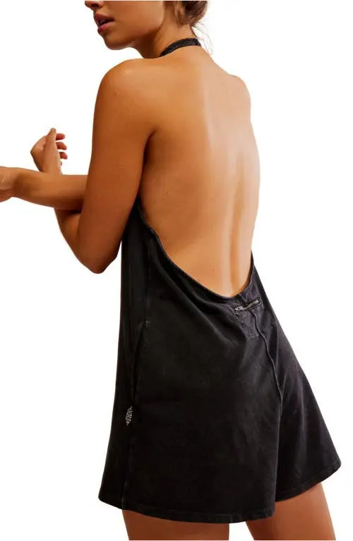 Free People Hot Shot Halter Romper
