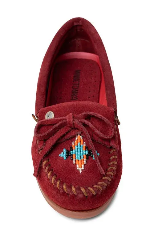 Minnetonka Nizhoni Moc Slipper - Sundried Tomato