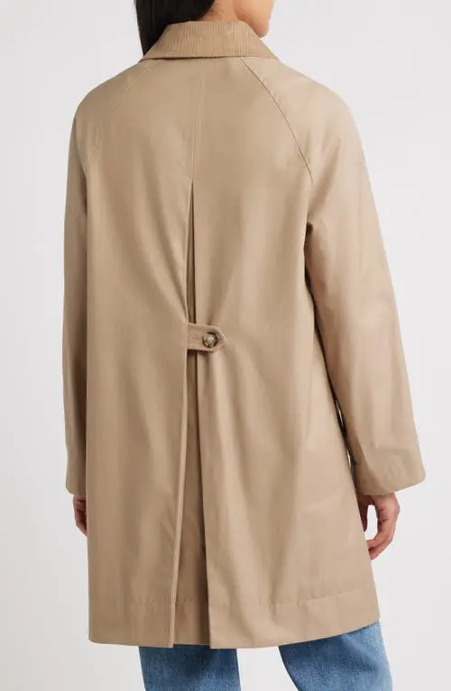 Sam Edelman Raincoat With Corduroy Collar - Sand