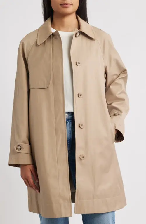 Sam Edelman Raincoat With Corduroy Collar - Sand