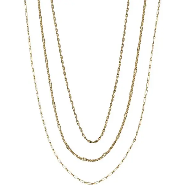Argento Vivo 18k Plate Layered Necklace - Gold