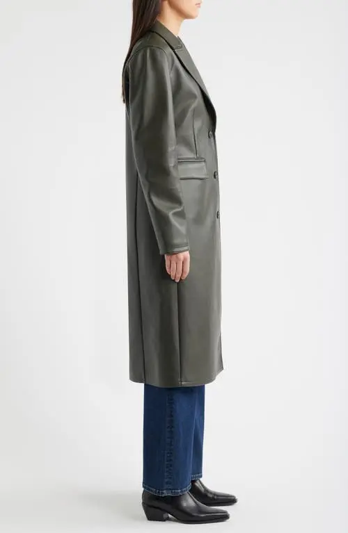 Bernardo Longline Faux Leather Coat