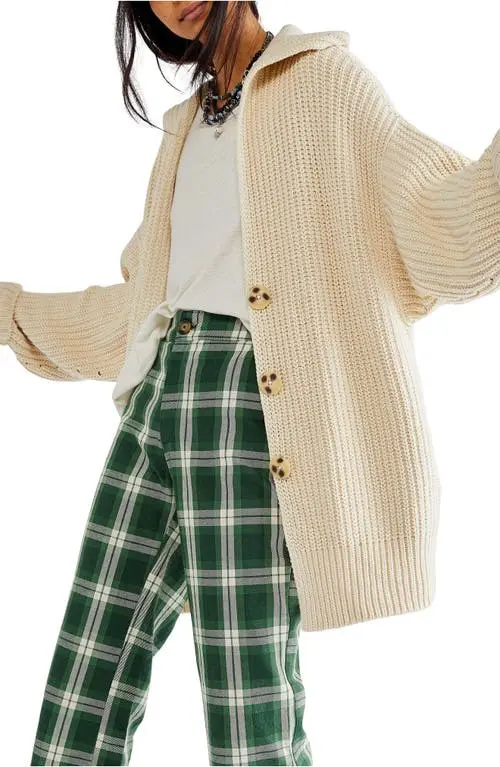Free People Ribbed Knit Oversized Cardigan