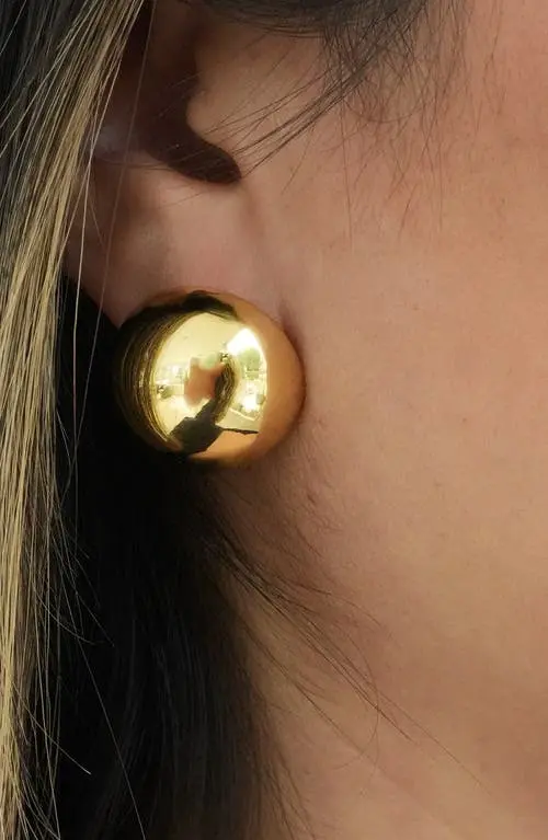 Argento Vivo Hemisphere Stud Earrings