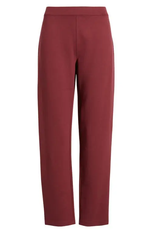 Caslon Pull-on Stretch Ponte Ankle Pants - Burgundy Tannin