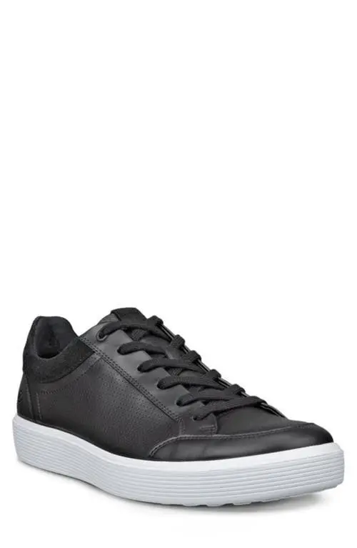 Ecco Soft 60 Leather Sneaker - Black/black