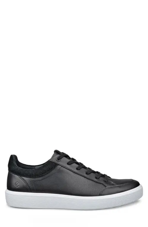Ecco Soft 60 Leather Sneaker - Black/black