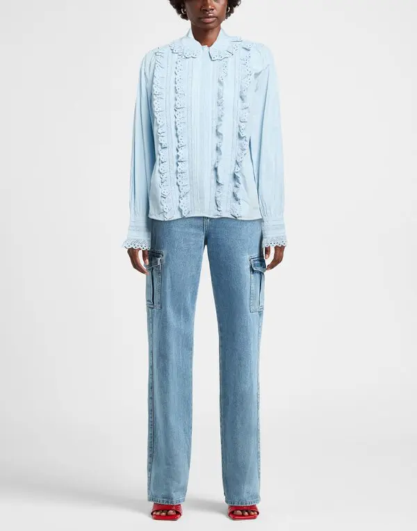 Antik Batik Shirt In Cotton With Broderie Anglaise