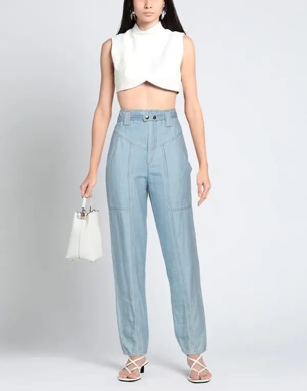 Isabel Marant Étoile Cotton And Linen Blend Jeans - Blue