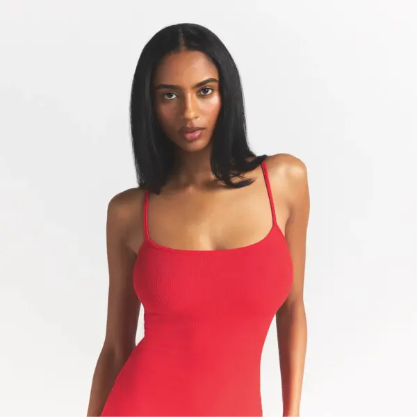 SKIMS Soft Lounge Midi Slip Dress - Cherry