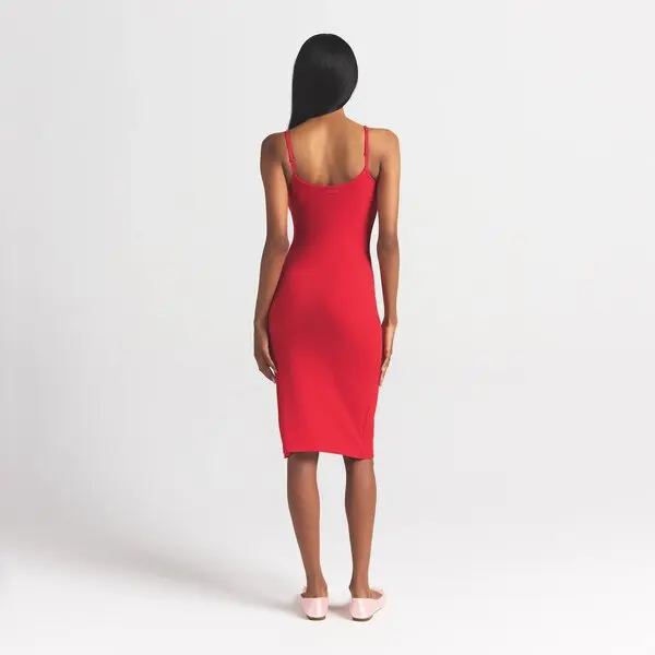 SKIMS Soft Lounge Midi Slip Dress - Cherry
