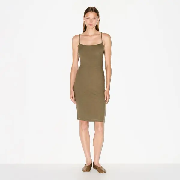 SKIMS Soft Lounge Midi Slip Dress - Oak