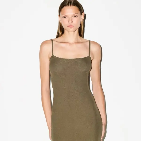SKIMS Soft Lounge Midi Slip Dress - Oak