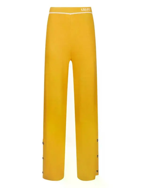 Liu Jo Logo Waistband Straight Trousers