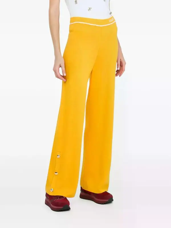 Liu Jo Logo Waistband Straight Trousers