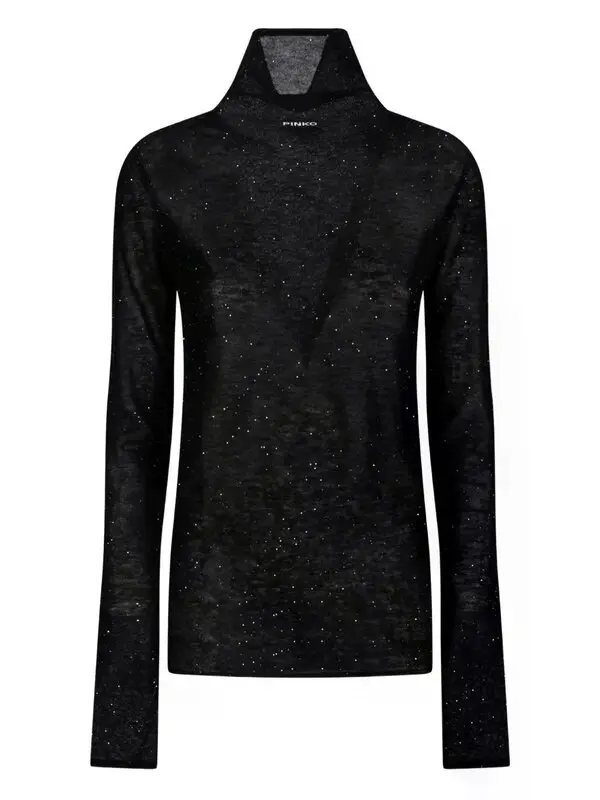 Pinko Embellished Roll-neck Top