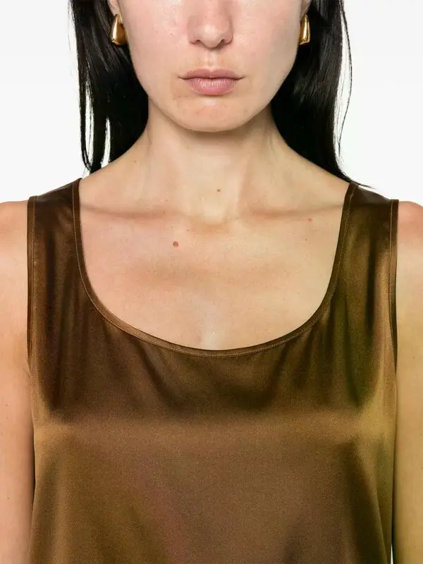 Max Mara Scoop-neck Top - Brown