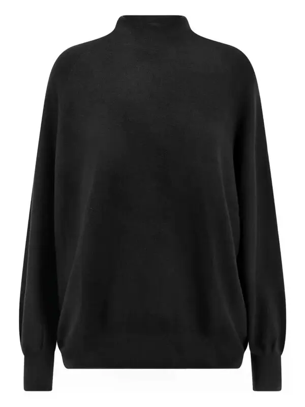 Aspesi Raglan Sleeve Wool Sweater - Black
