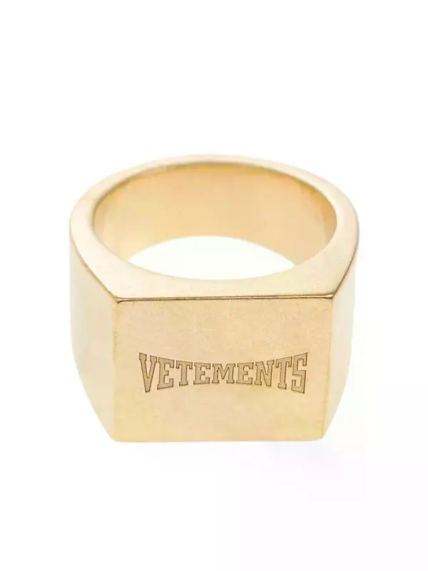 Vetements Square Signet Ring - Gold
