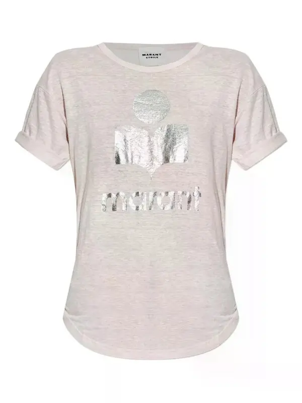 MARANT ETOILE Logo-print Linen Top