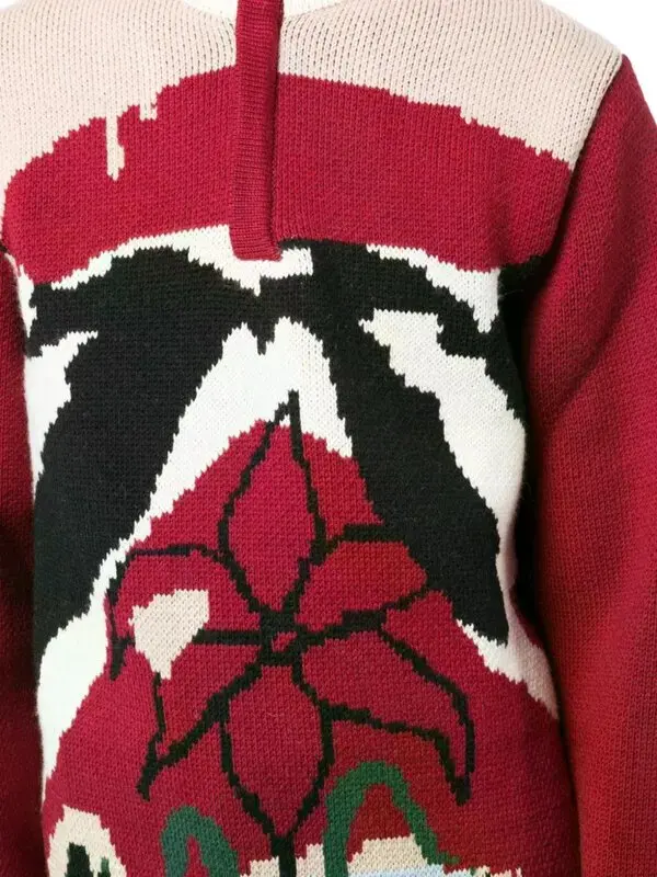 BETHANY WILLIAMS Abstract-floral Half-zip Sweater